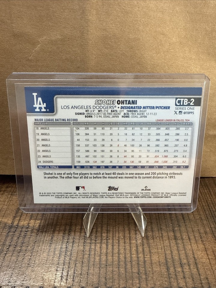 2025 Topps Flagship Shohei Ohtani SP Variation CTB-2 Costco Exclusive ...