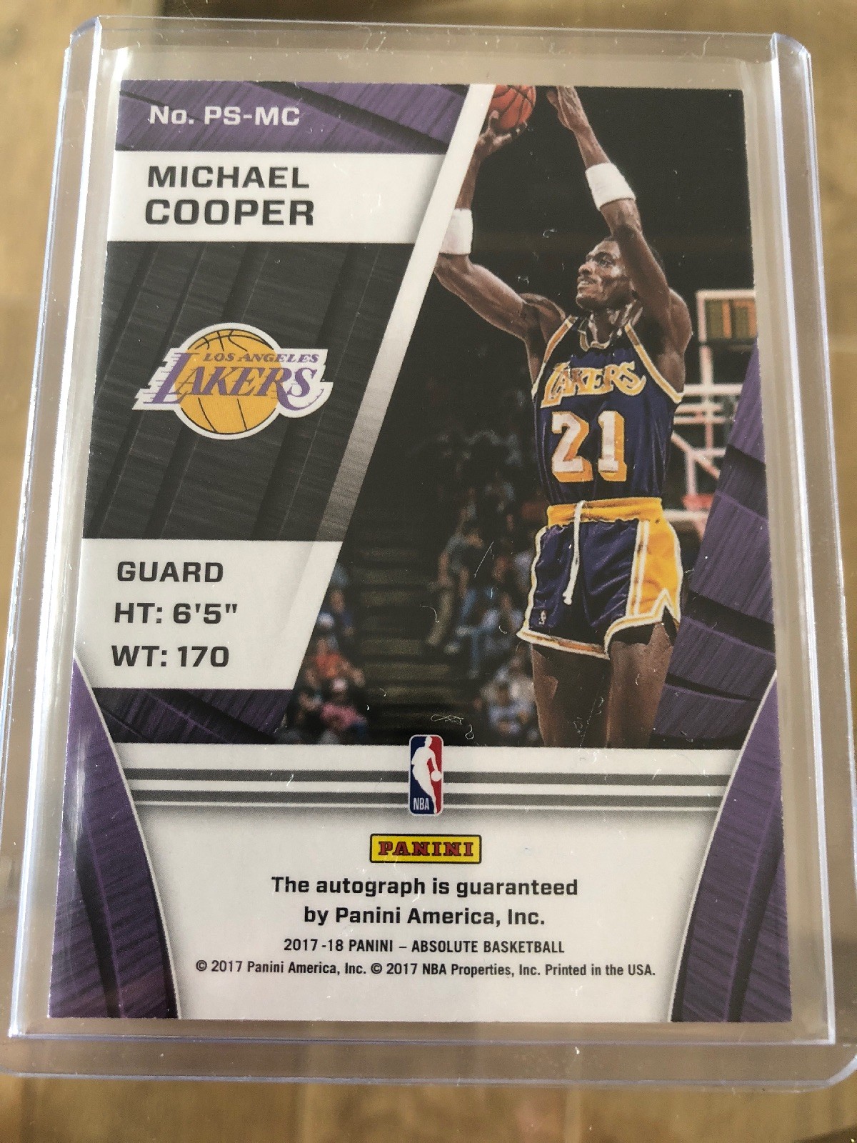 2017-18 Absolute Michael Cooper Precision Signatures Auto /99 Lakers RR ...