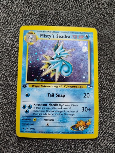 Pokemon First Edition Misty's Seadra Gym Heroes 9/132 | eBay