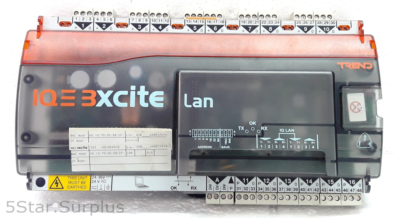 TREND IQ3-4012K4016 CONTROLLER IQ3XCITE/16/LAN/USA/UL/BAC/24 for sale ...