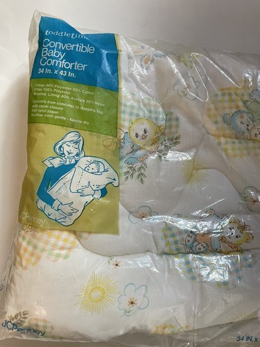 VTG Cuddle Time Convertible Baby Comforter Sleeping Bag Pastel Teddy ...