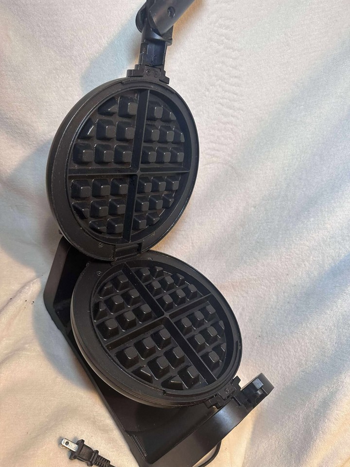 Farberware Flip Waffle Maker Non-Stick Belgian Rotating Iron Stainless ...
