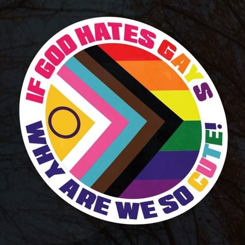 CUTE GAYS FUNNY STICKER 100mm x 100mm Quality Vinyl Car Van 4X4 4WD ...