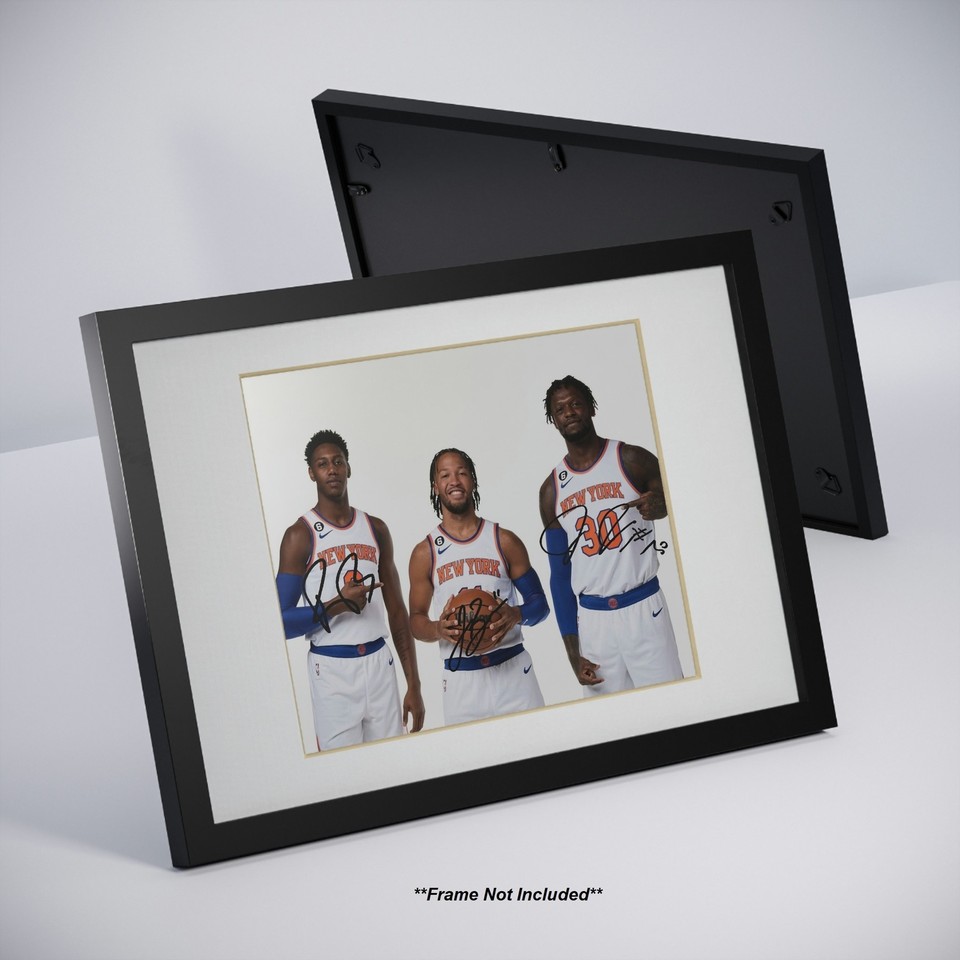 Julius Randle Jalen Brunson RJ Barrett NY Knicks Signed Photo Autograph ...