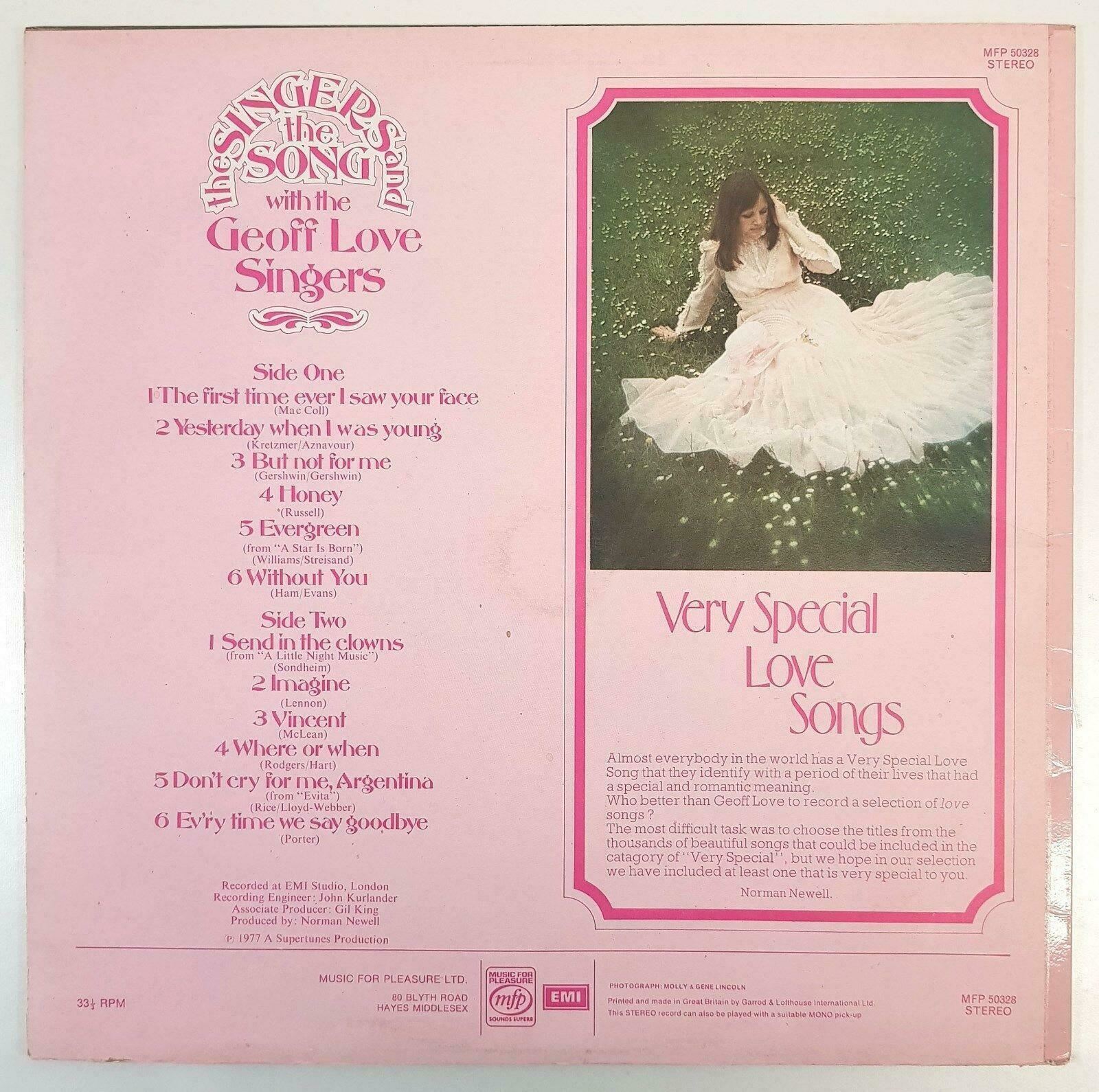 Geoff Love Singers Very Special Songs Vinyl LP MFP 50328 VG vg+ E474 | eBay
