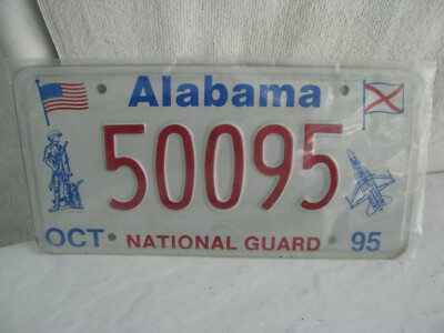 license plate- Alabama- National Guard- over 3 years old | eBay