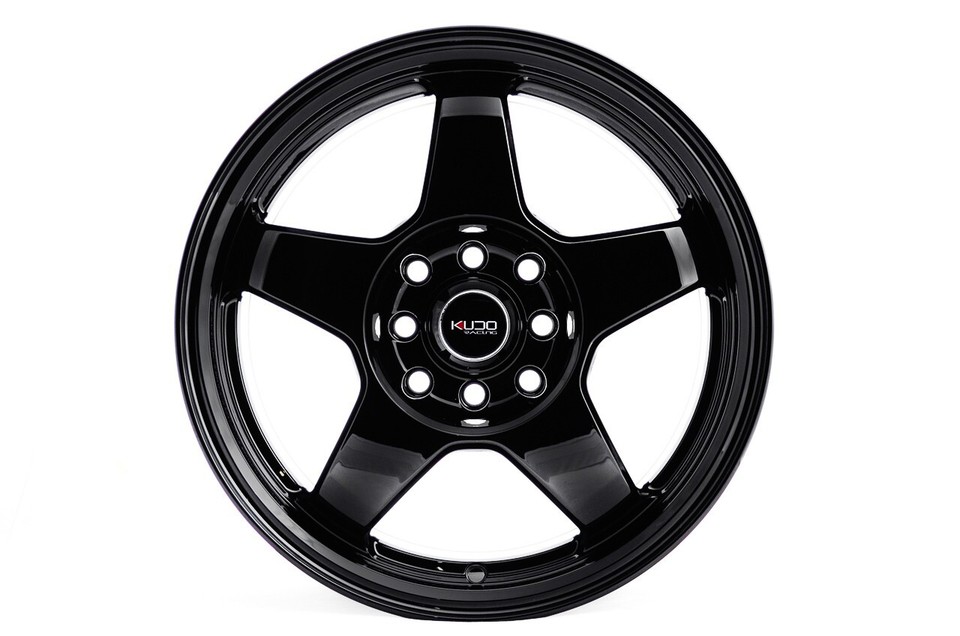 Kudo Racing 15x7 4x100 4x114.3 Black Lightweight Wheels Rim 11.6 LBS ...