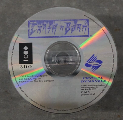 Crash ‘N Burn Panasonic 3DO Crystal Dynamics 1993 Disc Only | eBay