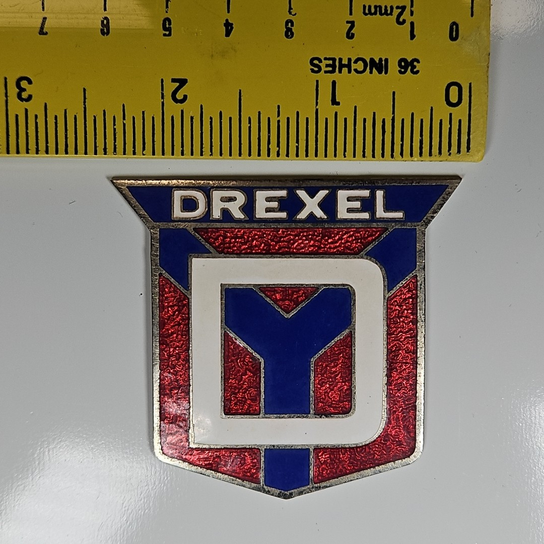 RARE Vintage DREXEL Automobile Radiator Badge Motor Car Hood Emblem ...