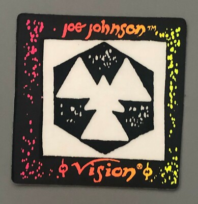 Vtg Vision Street Wear Sticker Decal Skate Skateboard Joe Johnson Neon ...