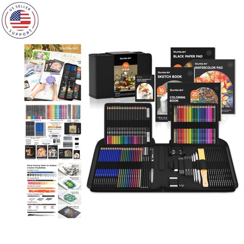 116 PCS Drawing Kit, Professional Drawing Supplies with Sketch ...