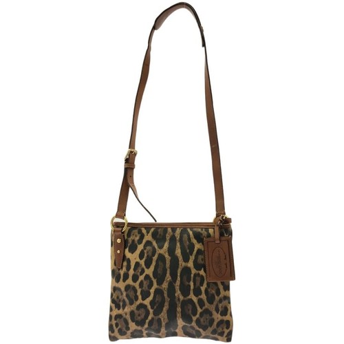 Dolce & Gabbana Shoulder Bag Brown Leopard Print PVC Leather Women ...