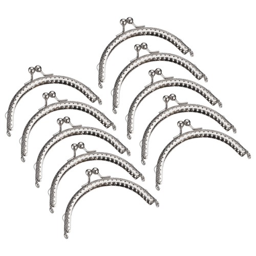10pcs Metal Purse Frame 4.1" Kiss Lock Clasp Frame Rectangle Embossed ...