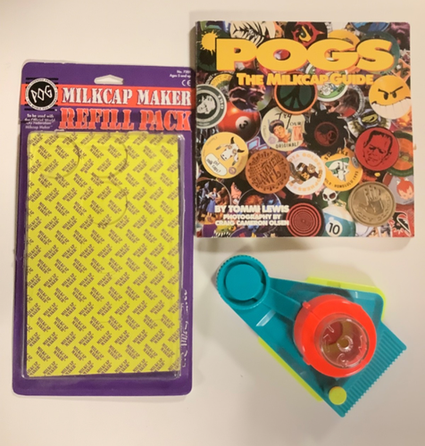 Vintage 1995 POG Milkcap Maker Machine, Refill Pack 55 Blanks, POGS ...