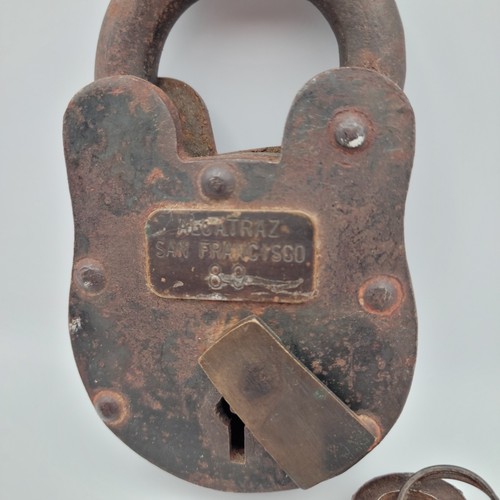 Alcatraz Padlock Key Set Lot 2 Keys Brass Lock Clint Eastwood Prison ...