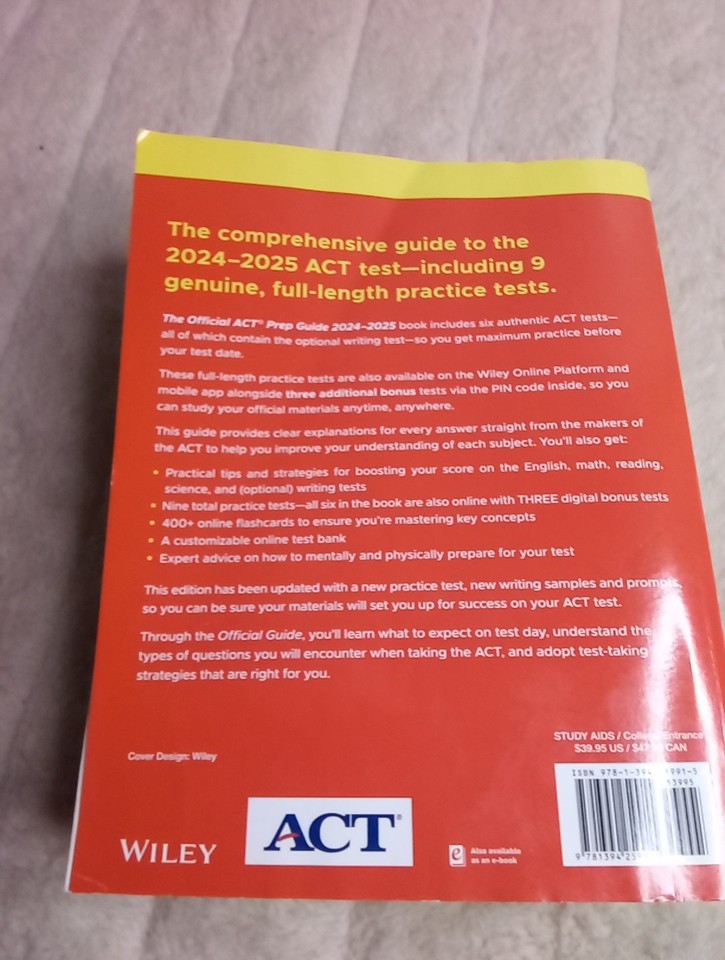 Wiley The Official Act Prep Guide 2024-2025 | eBay