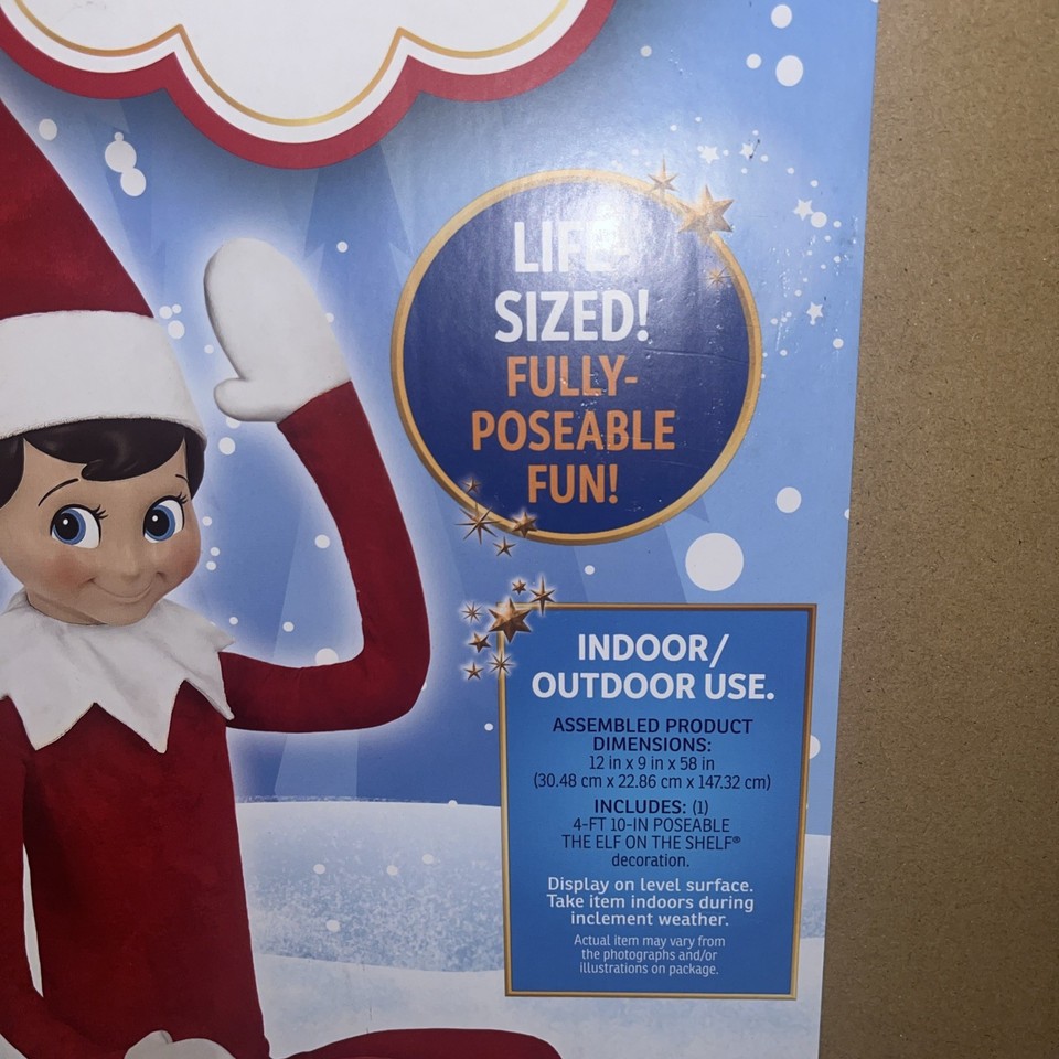 5 FT POSEABLE ELF ON THE SHELF INDOOR/OUTDOOR CHRISTMAS DECOR GIANT ELF ...