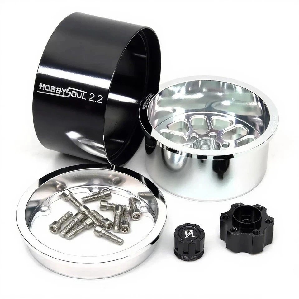 HOBBYSOUL 2.2 Beadlock Wheels -11mm Negative Offset 40mm Wide Rims 2.2 ...