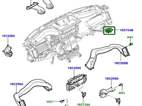 LAND ROVER SENSOR HEATER TEMP CONTROL RANGE ROVER DISCOVERY SPORT ...