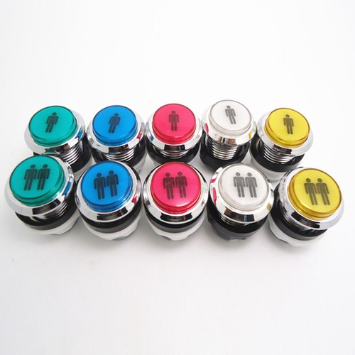 Arcade 1up 1P2P Illuminated LED Player Start Push Button For JAMMA MAME ...