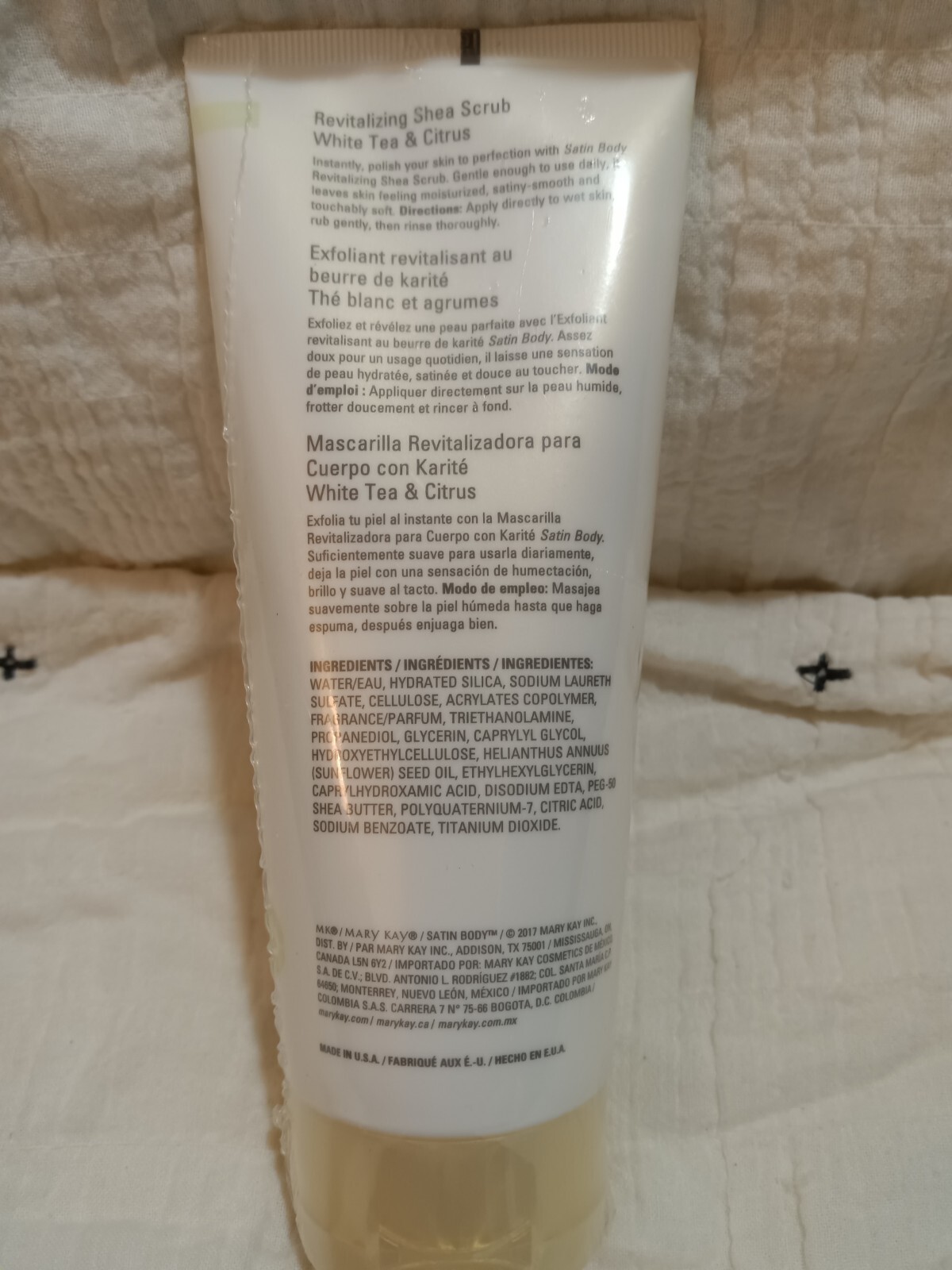 2 Mary Kay Satin Body Revitalizing SHEA SCRUB White Tea & Citrus 6.5 oz ...