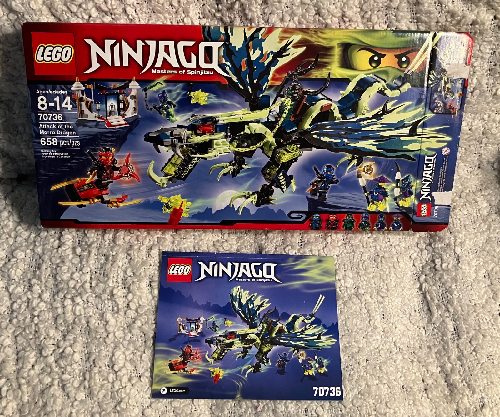 LEGO NINJAGO: Attack of the Morro Dragon (70736) BOX & INSTRUCTIONS ...