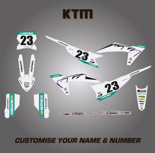 KTM 2023 125cc 250cc 300cc SX - 250cc 450cc SX-F Full Graphics Sticker ...
