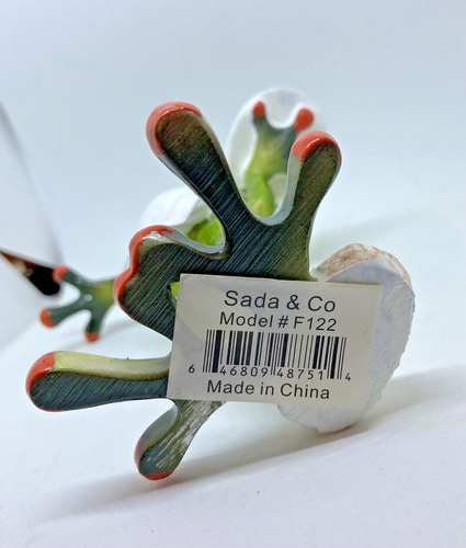 Frog Chef Figurine 6" Comical w Hat Cloche Dome Server Glazed Resin ...