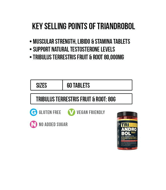 Body Science BSC TRIANDROBOL Test Alpha Series 60 Tabs Testosterone ...