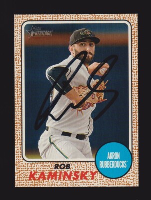 2017 HERITAQGE #93 Rob Kaminsky CLEVELAND INDIANS SIGNED AUTOGRAPH AUTO ...