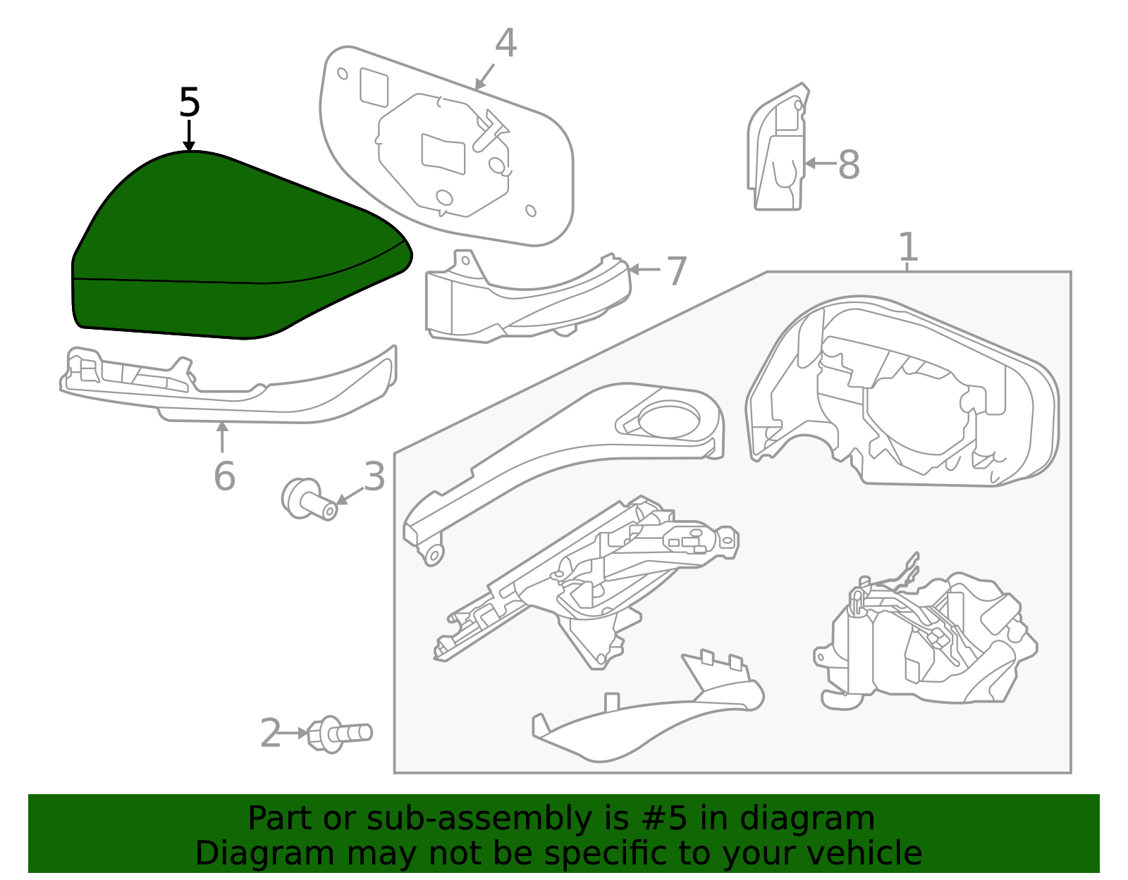 Genuine Subaru Mirror Cover 91054AN01A for sale online | eBay