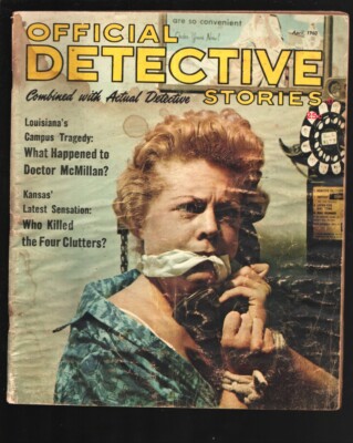 MAG: Official Detective Stories 4/1960--Bound & gagged woman cover ...