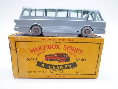 VINTAGE MATCHBOX LESNEY No.40b LEYLAND TIGER COACH IN ORIGINAL BOX 1961 ...