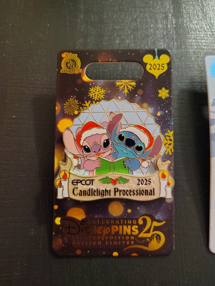 Stitch and Angel Christmas Pins Candlelight Processional Epcot Winter ...