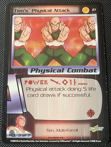 Tien's Physical Attack #27 - Dragon Ball Z DBZ CCG Score Card | eBay