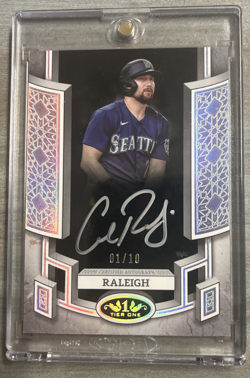 2024 Topps Tier One CAL RALEIGH Silver Ink Break Out Auto 1/10🔥 🔥EBAY 1 ...