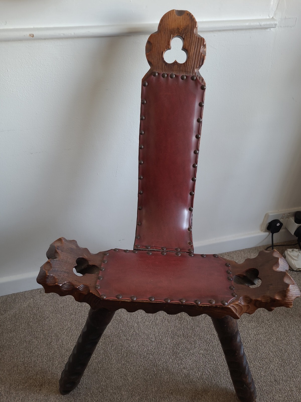 Spanish 3-legged Stool Chair | eBay UK
