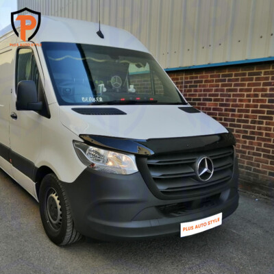 Mercedes Sprinter W907 2018+ Black Bonnet Wind Protector Deflector Body ...