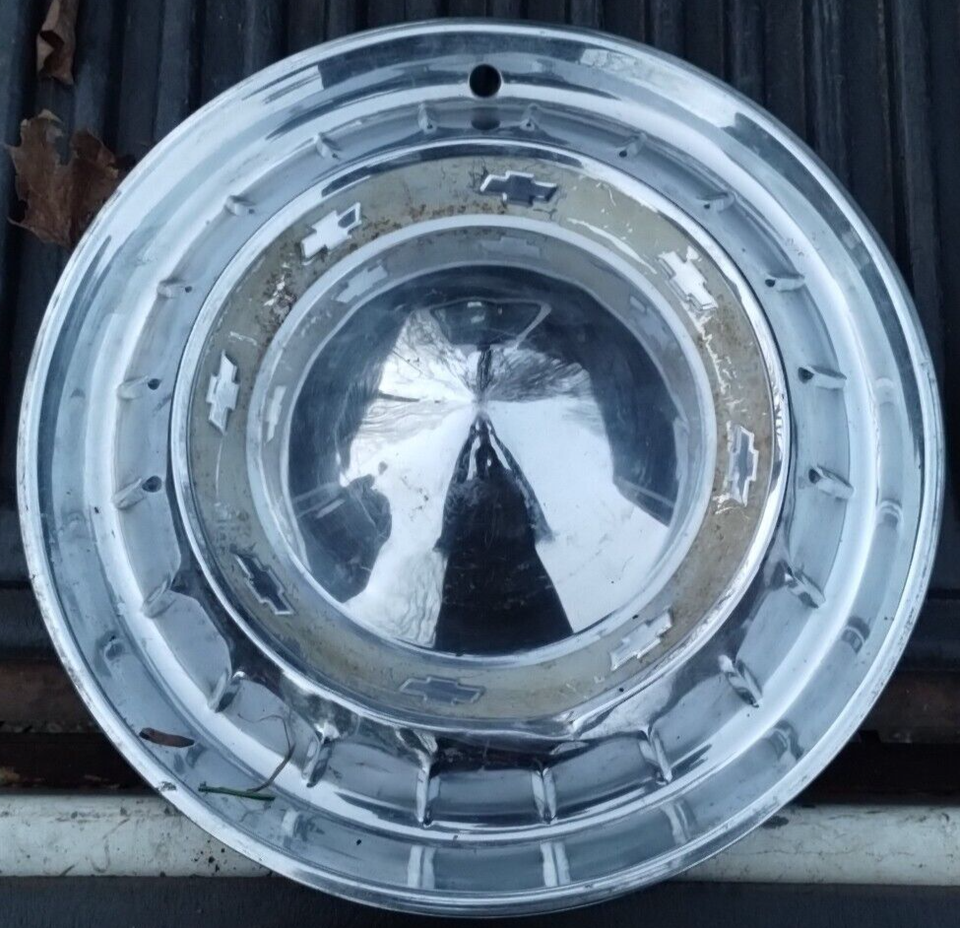 1955 Chevy Chevrolet Set Of Four Hubcap Wheel Covers 150 210 Bel Air ...