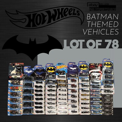 Lot of 78 HOT WHEELS BATMAN Themed Vehicles Premium Color Shifters ...
