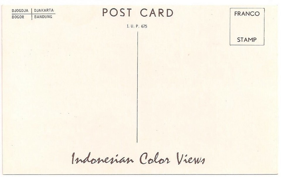 Postcard Indonesia 4-City Multi-view Yogyakarta Jakarta Bogor Bandung ...