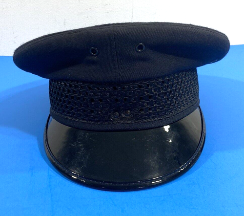 MIDWAY CAP CO ROUND HAT NAVY W/ 2 FRONT EYELETS AND NO STRAP OR BUTTONS ...