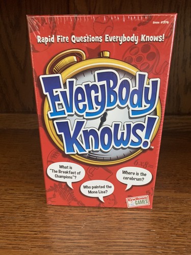 Everybody Knows Card Game Endless Games - 330 Game Cards w/ Questions ...