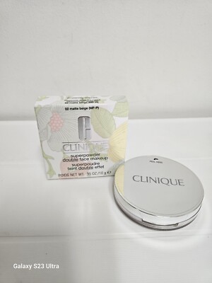 Clinique Superpowder Double Face Makeup #02 Matte Beige (MF-P) NIB 0.35 ...