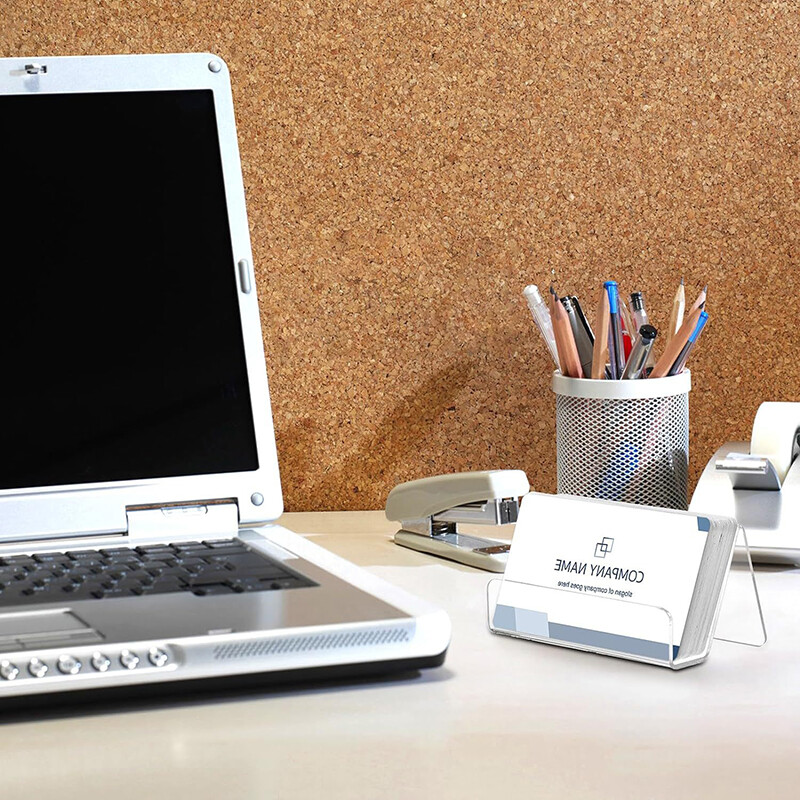 Transparent Acrylic Desktop Business Card Holder Table Desk Shelf ...