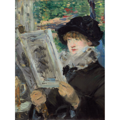 Manet Woman Reading Book Impressionist Painting Canvas Art Print Poster ...
