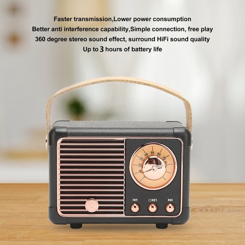Retro BT Speaker HiFi Stereo Fast Transmission Low Power Consumption ...