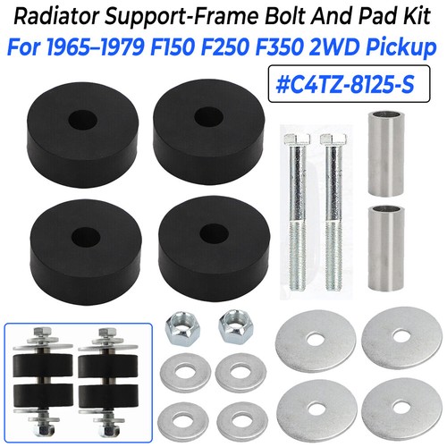 Radiator Core Support Frame Bolt Pad Kit For 1965-1979 Ford F100 F150 ...