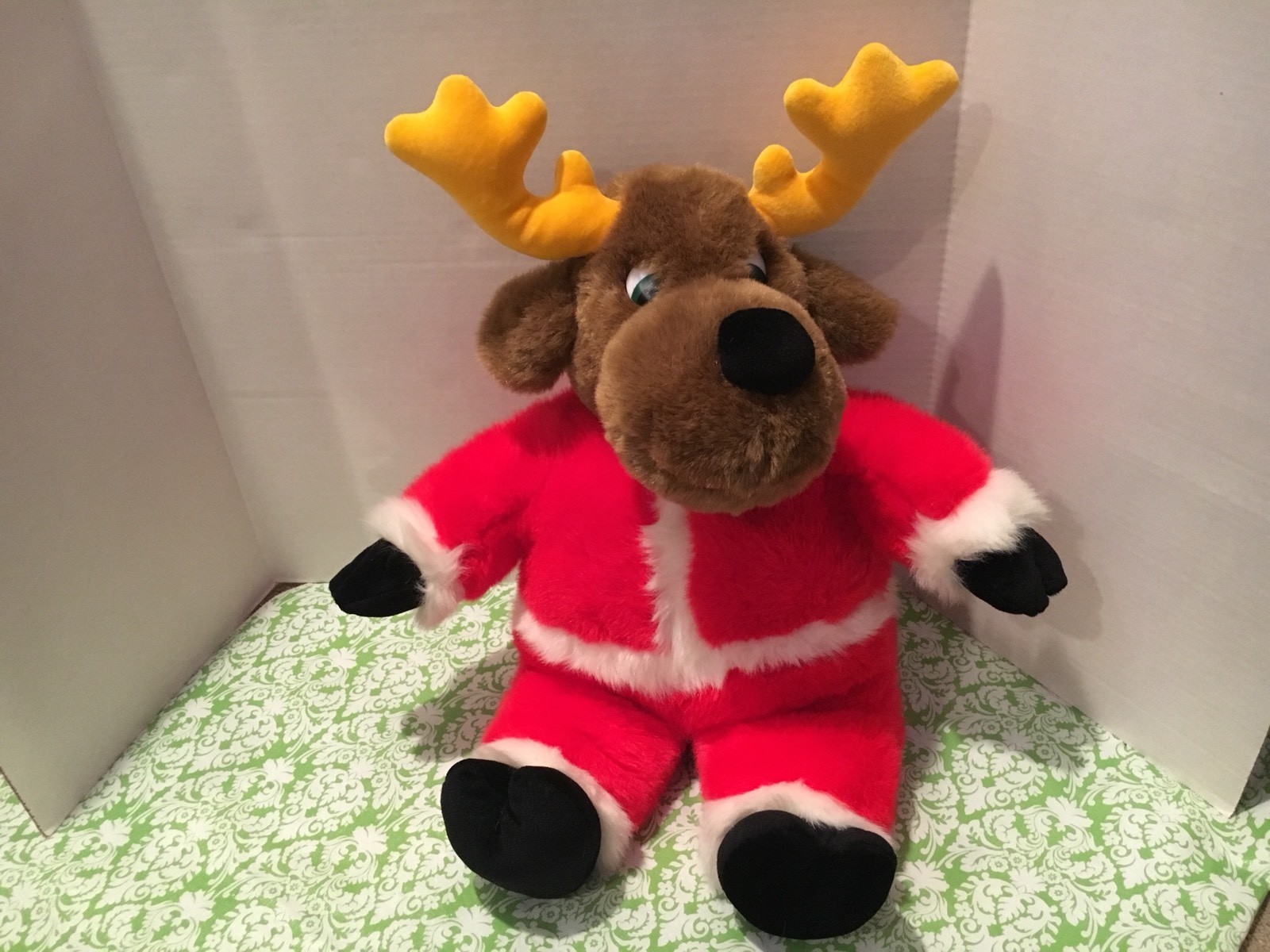 Gund Holiday Reindeer Plush Christmas Moose in Santa Suit RARE 24” | eBay