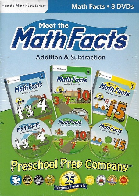 Meet The Math Facts Addition & Subtraction 3 Disc DVD Boxed Set ...